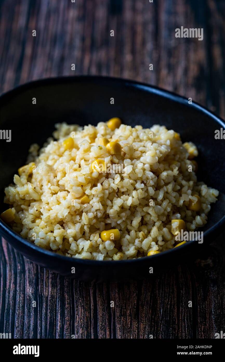 Corn Pulao / Rice with Corn Pilaf or Pilav. Ready to Eat Traditional ...