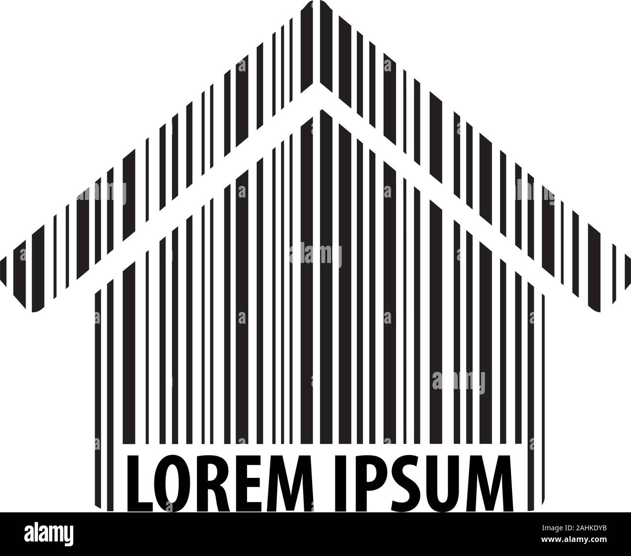 bar code house, vector graphic design element Stock Vector Image & Art ...