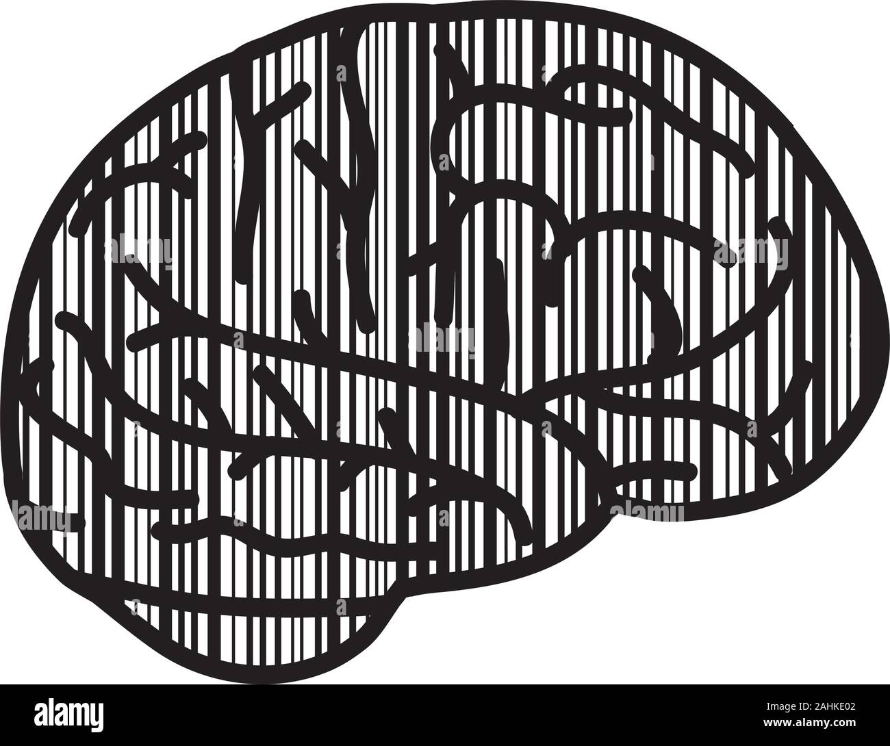 Brain work black vector Stock Vector Images - Alamy
