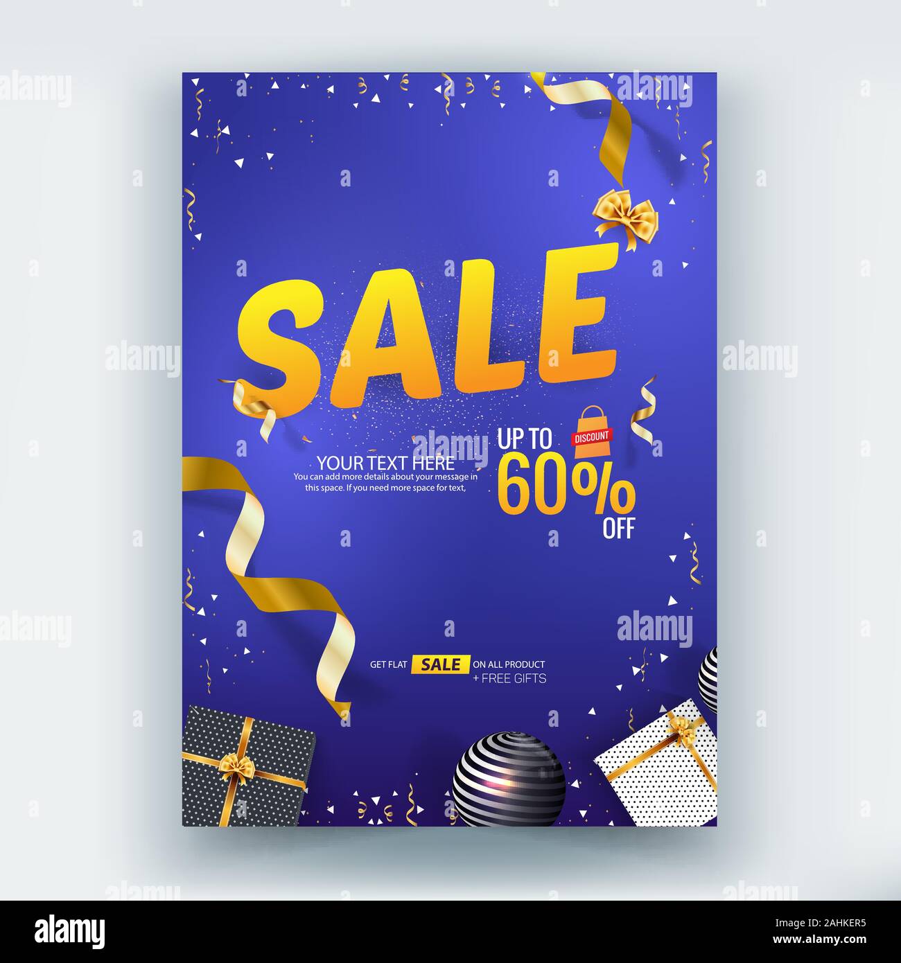 Sale Brochure/Flyer/Poster Vector Template Design Stock Vector Image ...