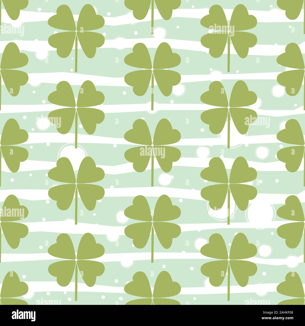 Seamless pattern with a leaf of clover. Flat vector Illustration Stock ...