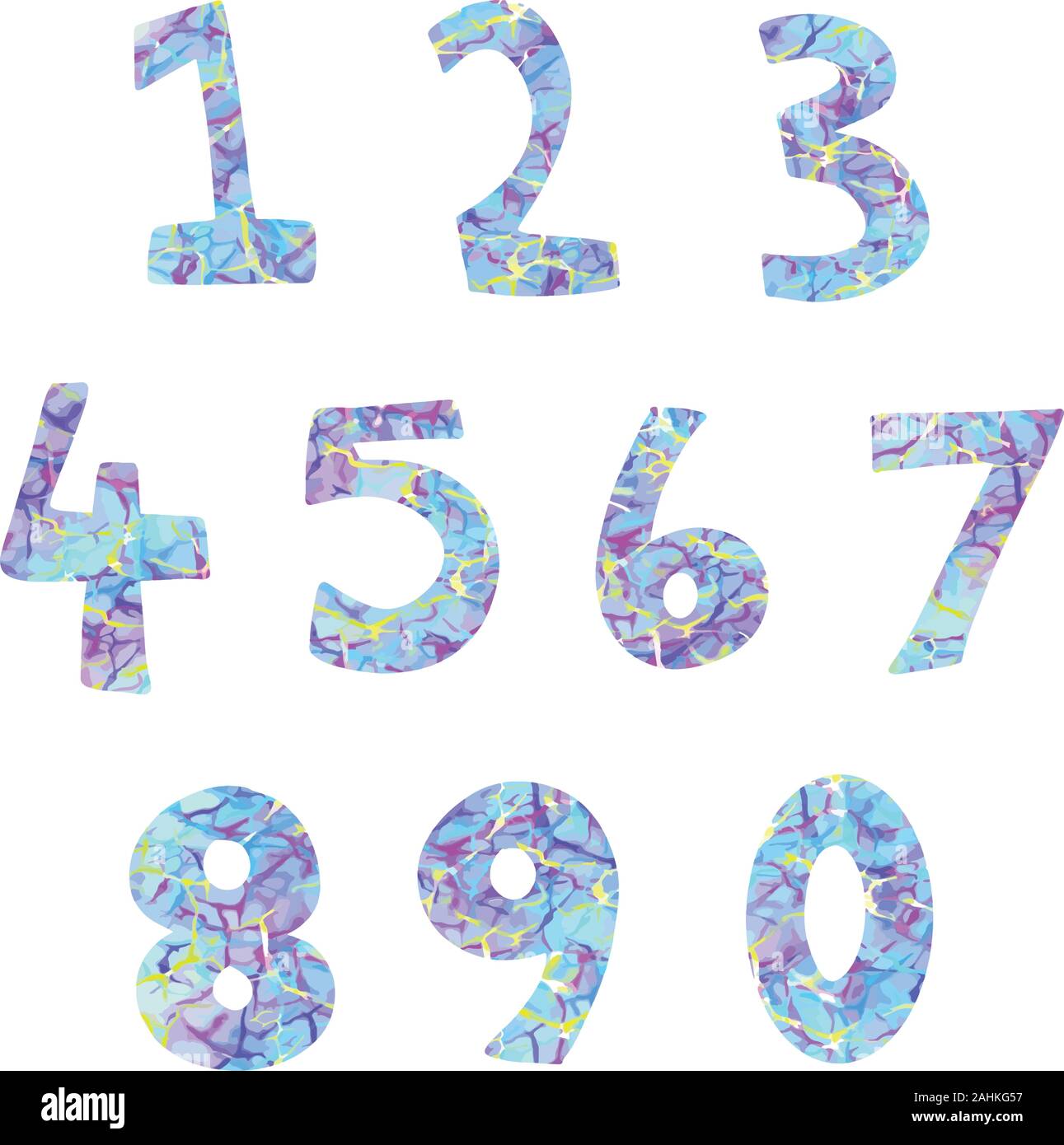 Colourful Cartoon Numbers For Children to Count 1 to 9 Vector ...