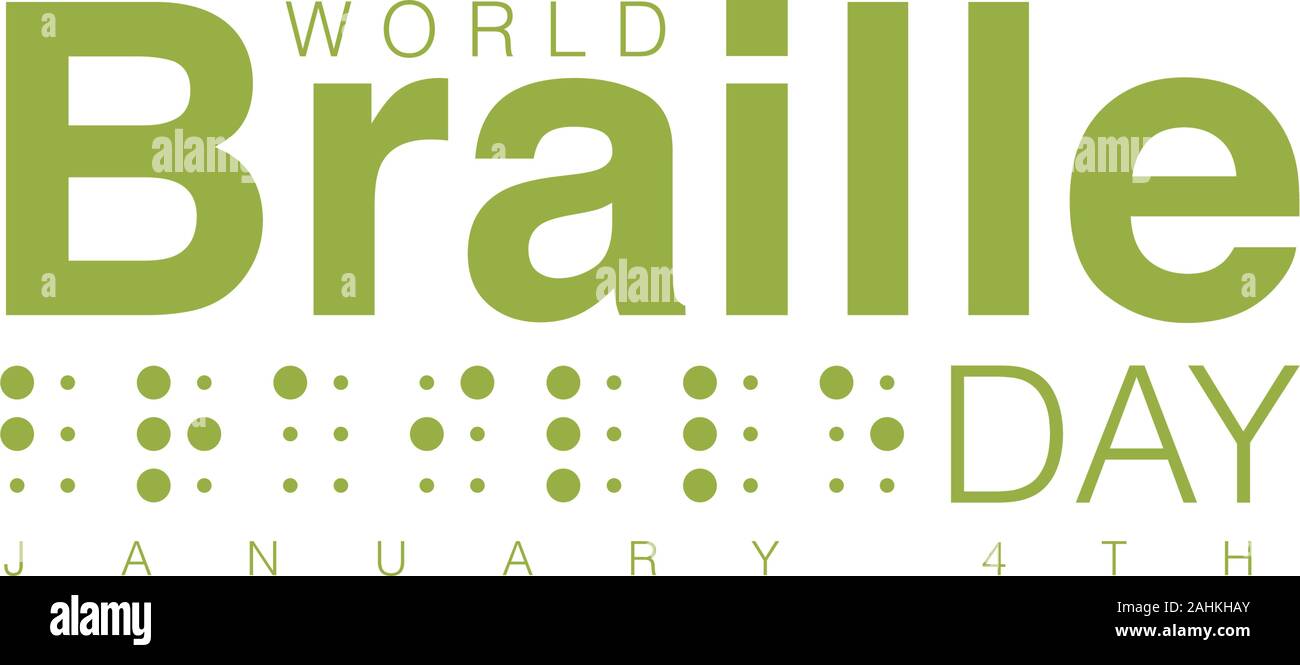 Design for annual celebration of World Braille Day (January 4 Stock ...