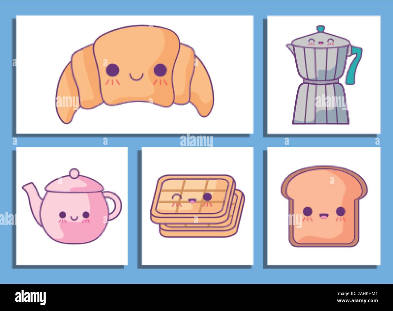 cartoons icon set design, Breakfast food meal fresh product natural ...