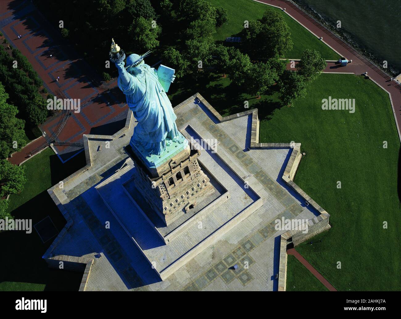 Aerial view of the Statue of Liberty, New York, US Stock Photo - Alamy