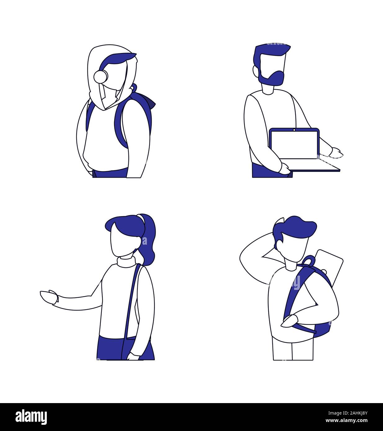 Students career planning Stock Vector Images - Alamy