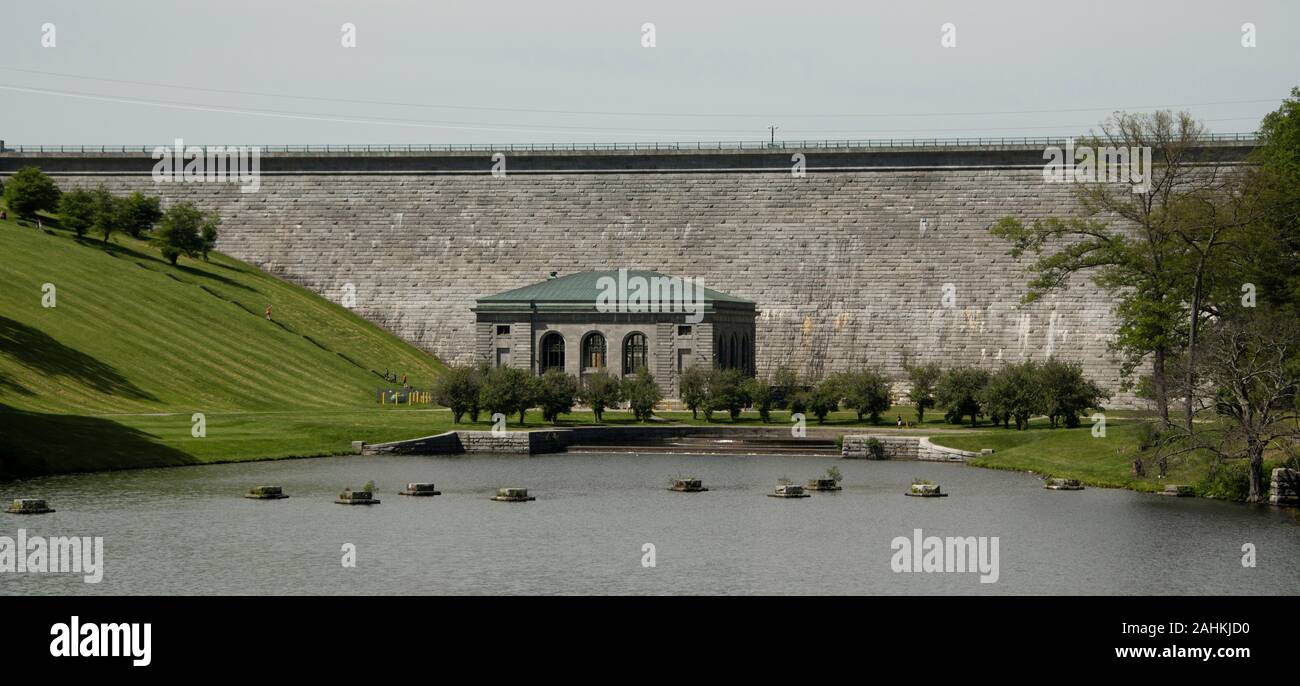Wachusett Dam and Fountain Stock Photo - Alamy