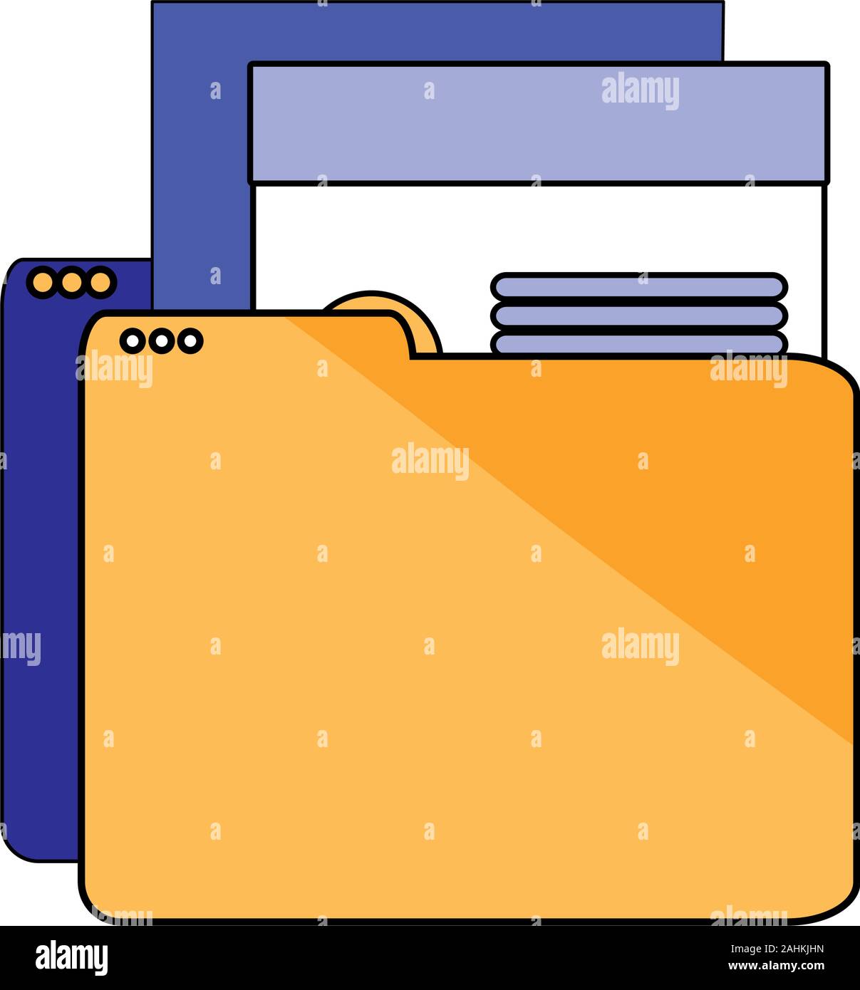 File and website design, Document data archive storage organize business office and information ...