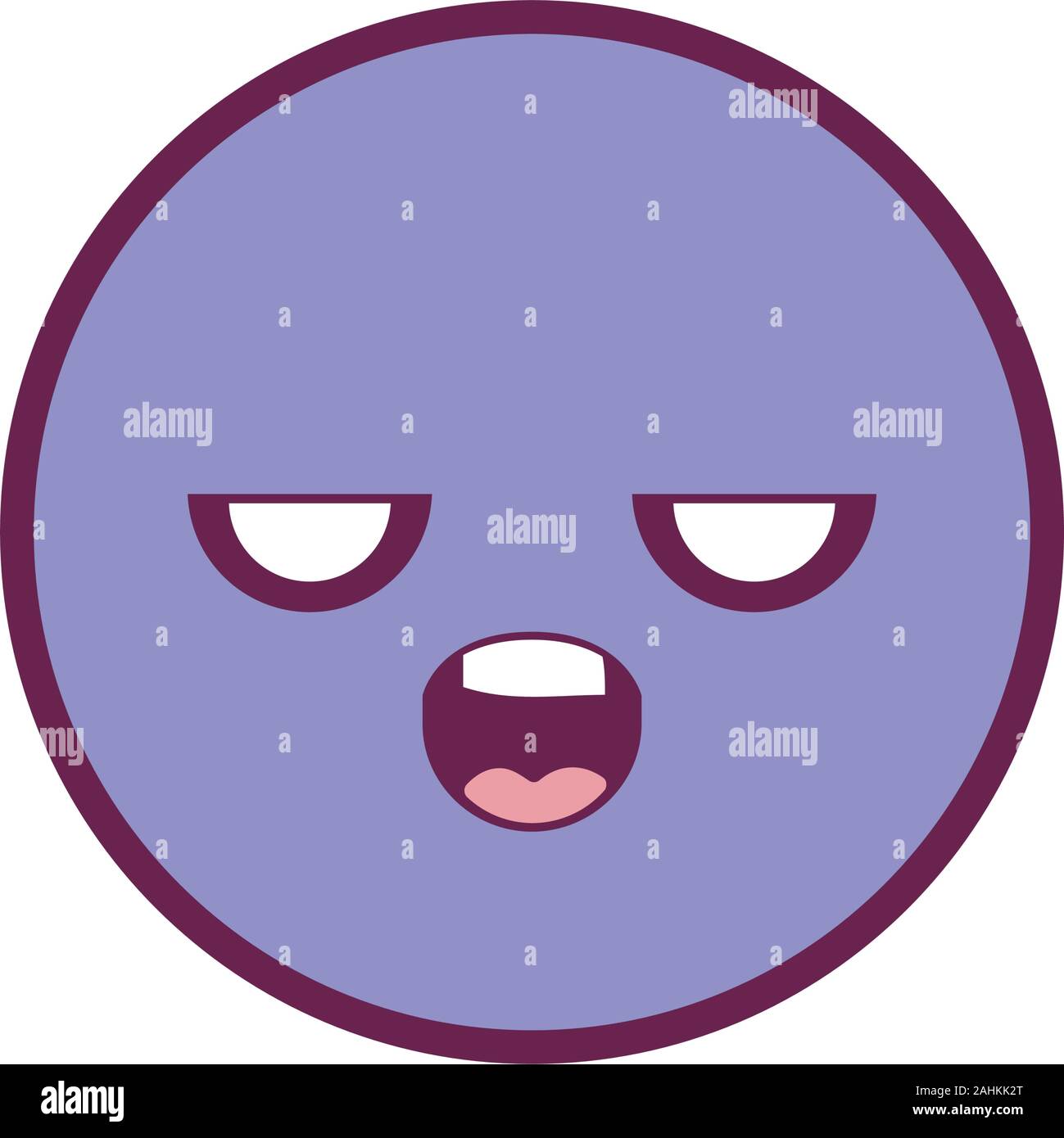 Angry emoticon face kawaii style Cut Out Stock Images & Pictures - Alamy