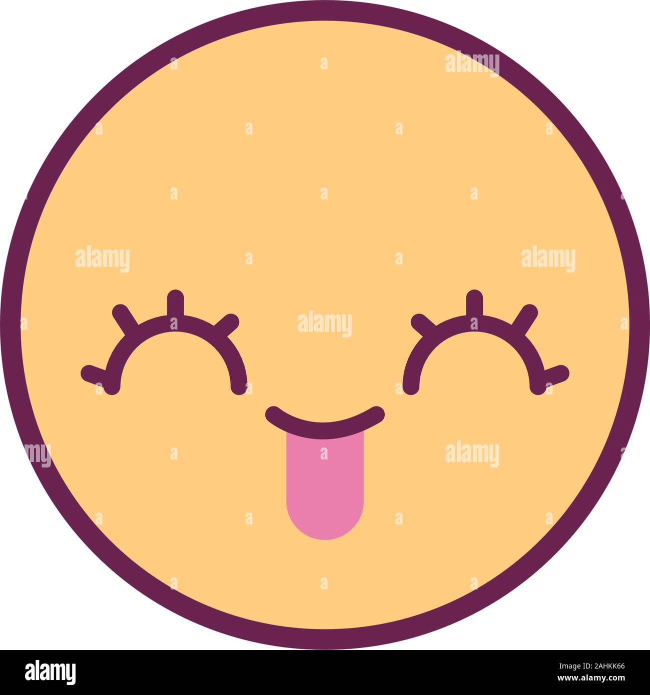 happy circle cartoon design, Kawaii expression cute character funny and ...
