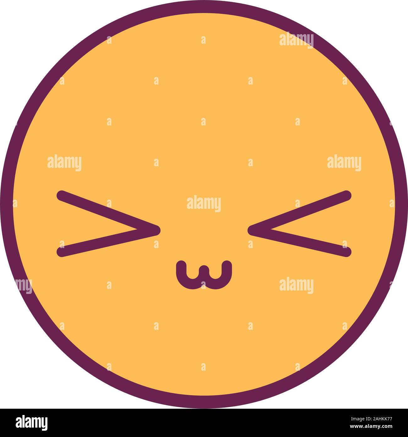 happy circle cartoon design, Kawaii expression cute character funny and ...