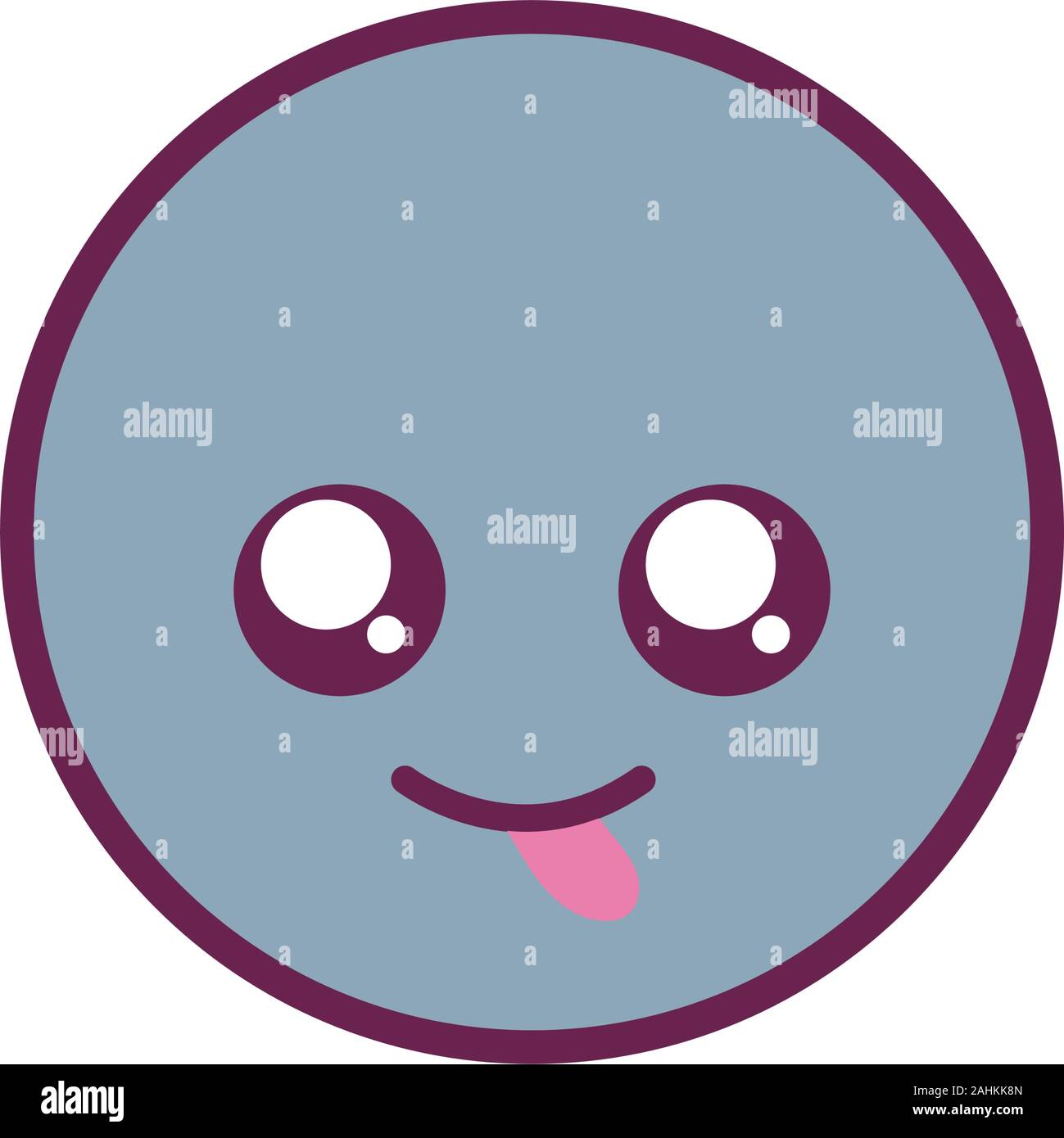 happy circle cartoon design, Kawaii expression cute character funny and ...