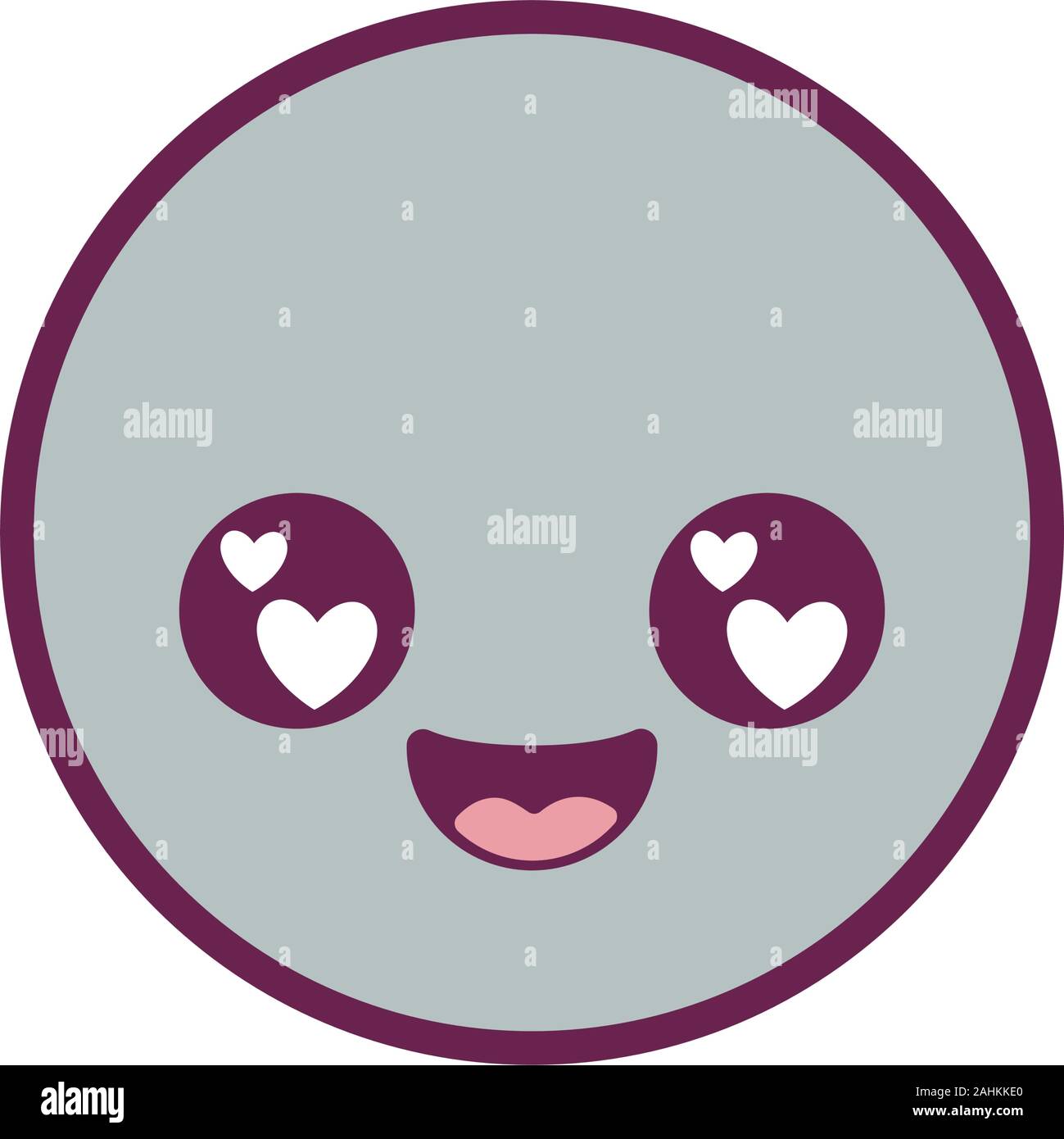 happy circle cartoon design, Kawaii expression cute character funny and ...