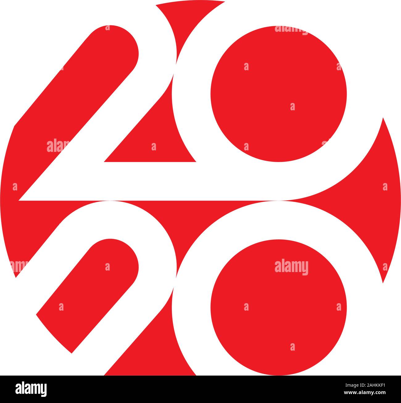 Elegant Happy New Year 2020 logo text design. Cover of business diary ...