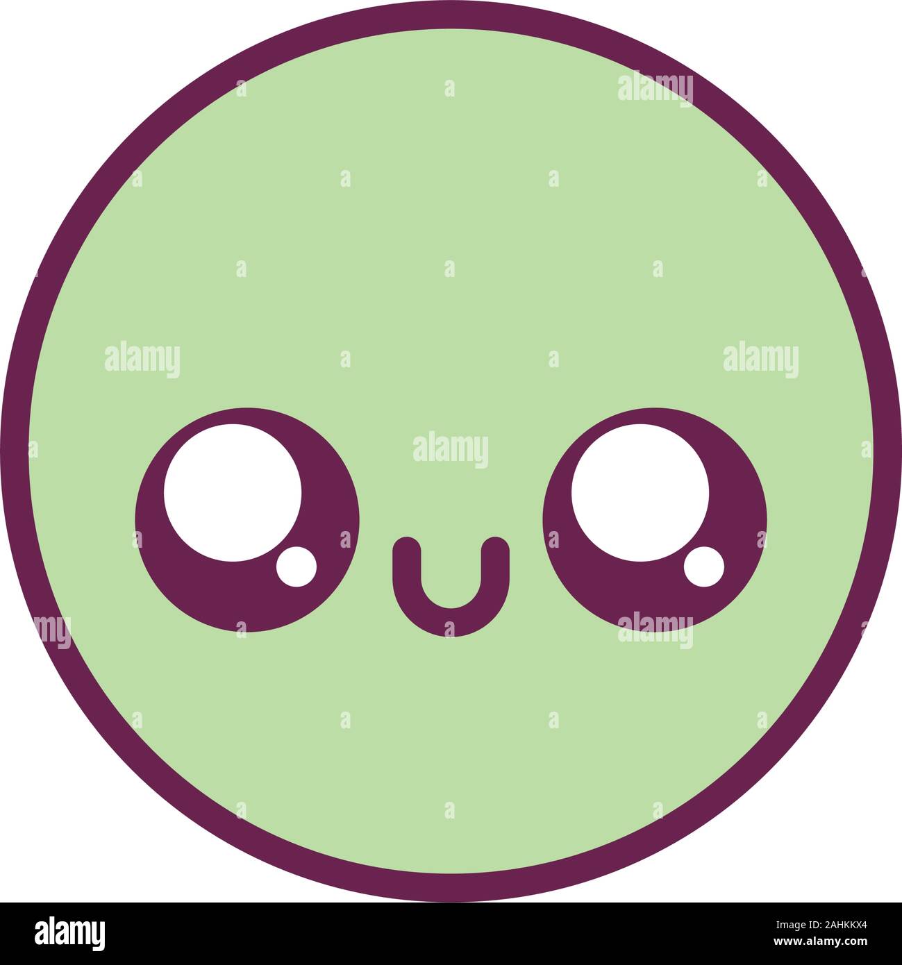 happy circle cartoon design, Kawaii expression cute character funny and ...
