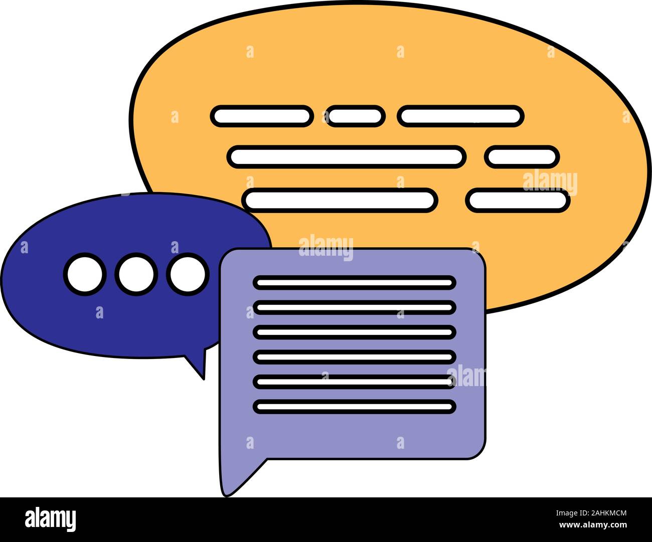 Communication bubbles design, Message discussion conversation talk and ...
