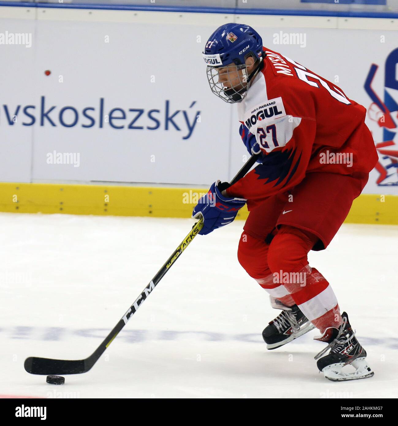 Jan Mysak (CZE) in action during the 2020 IIHF World Junior Ice Hockey Championships Group B ...
