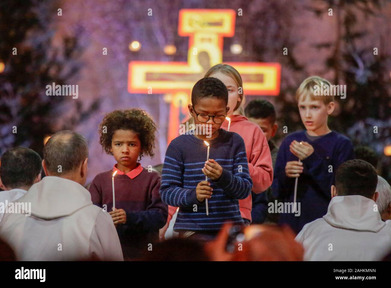 Wroclaw, Poland. 30th December 2019. Children are returning with ...