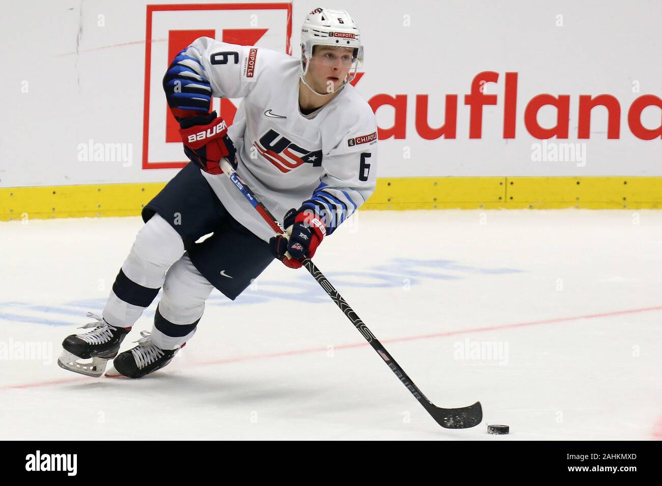 Zac Jones (USA) in action during the 2020 IIHF World Junior Ice Hockey ...