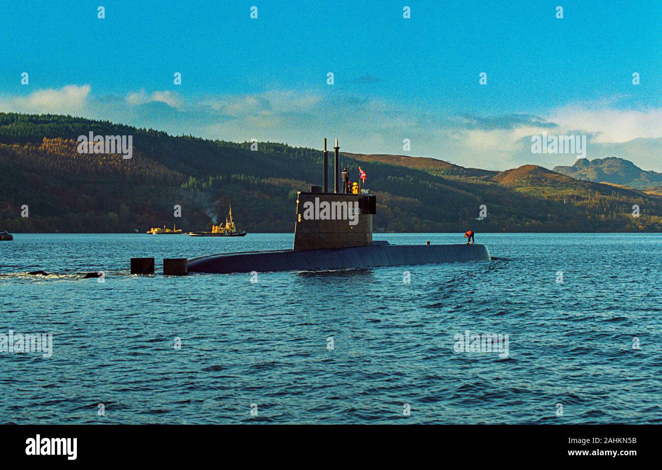 HMNoS Utvaer (S 303), a Royal Norwegian Navy Uta Class patrol submarine ...