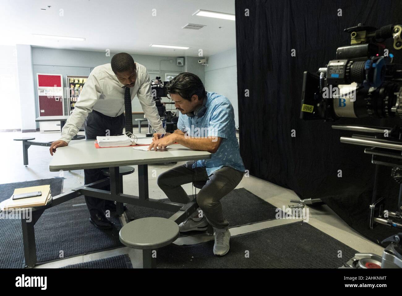 JUST MERCY, from left: Michael B. Jordan, director Destin Daniel Cretton, on-set, 2019. ph: Jake ...