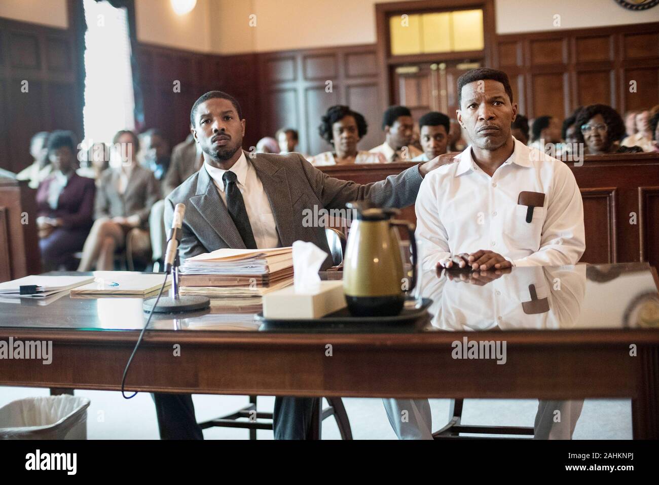JUST MERCY, from left: Michael B. Jordan, Jamie Foxx, 2019. ph: Jake ...