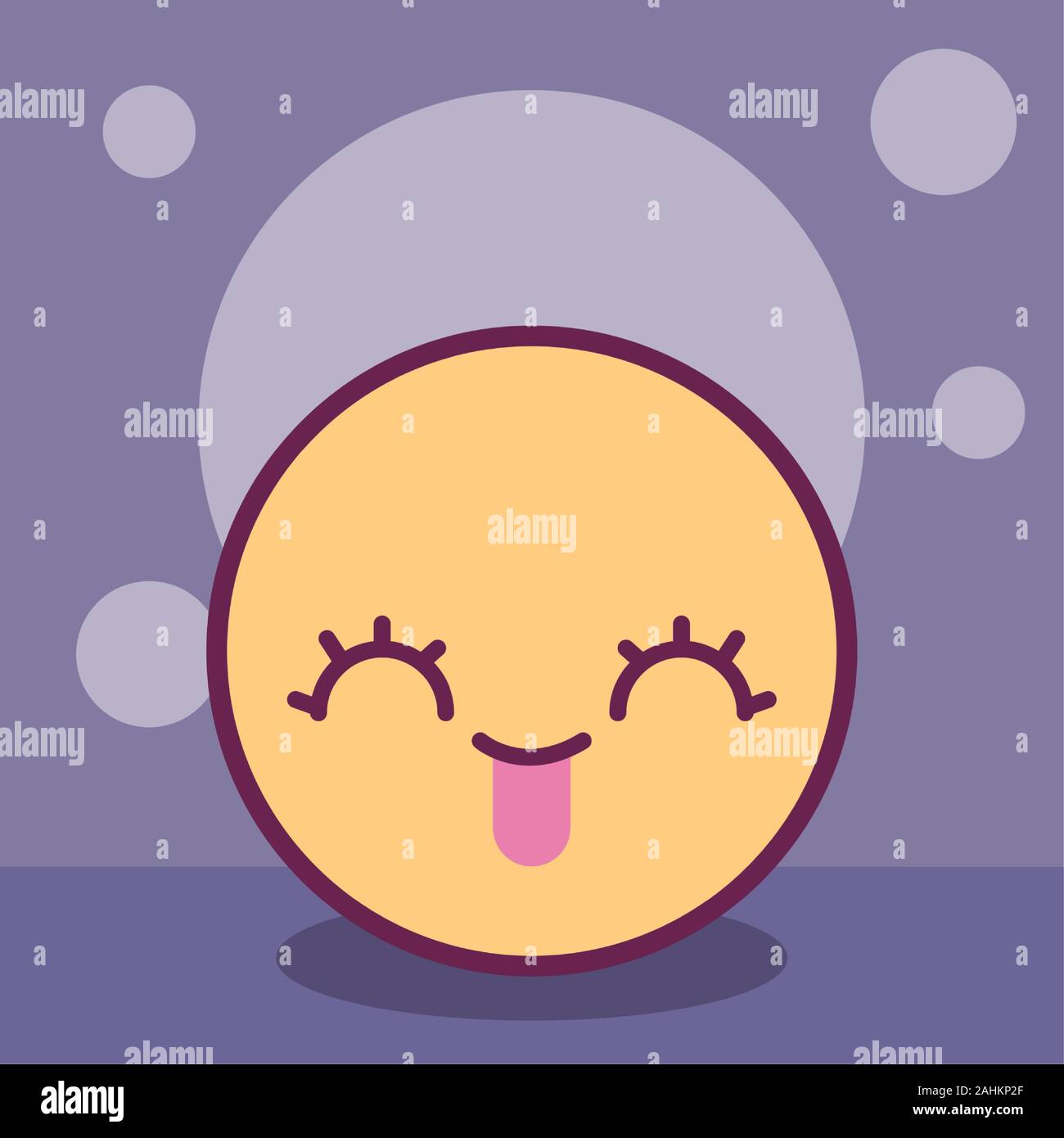 happy circle cartoon design, Kawaii expression cute character funny and ...