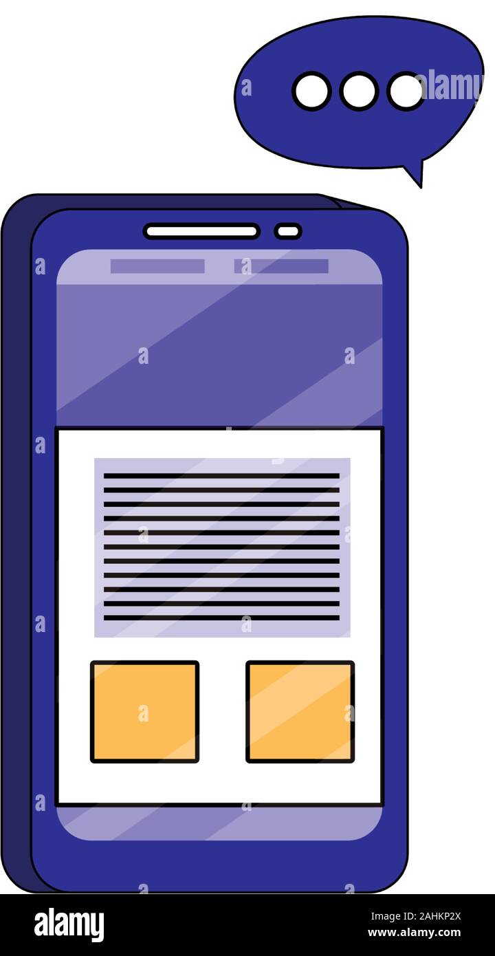 Smartphone and bubble design, Digital technology communication social ...