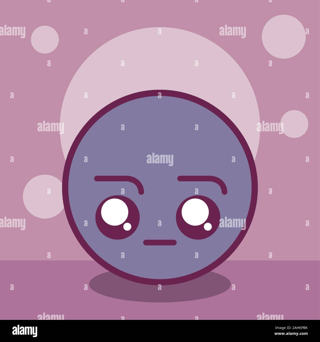 bored circle cartoon design, Kawaii expression cute character funny and ...