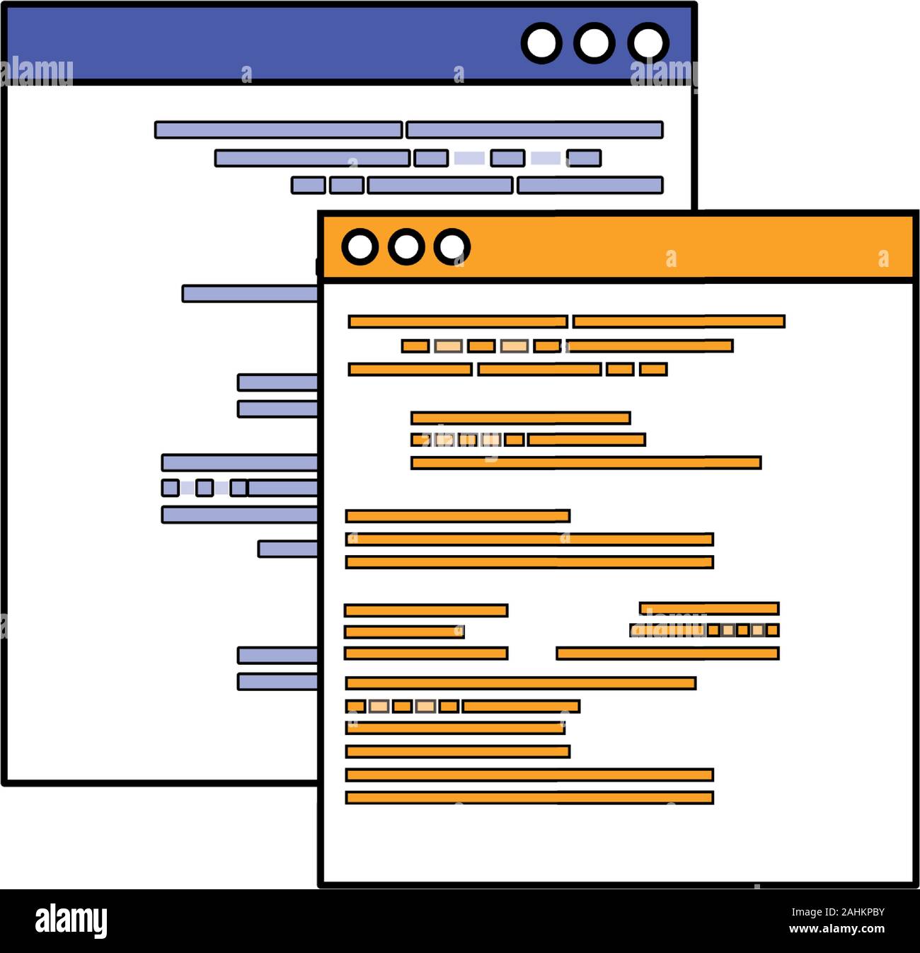 Websites pages design, Technology internet media layout development and ...