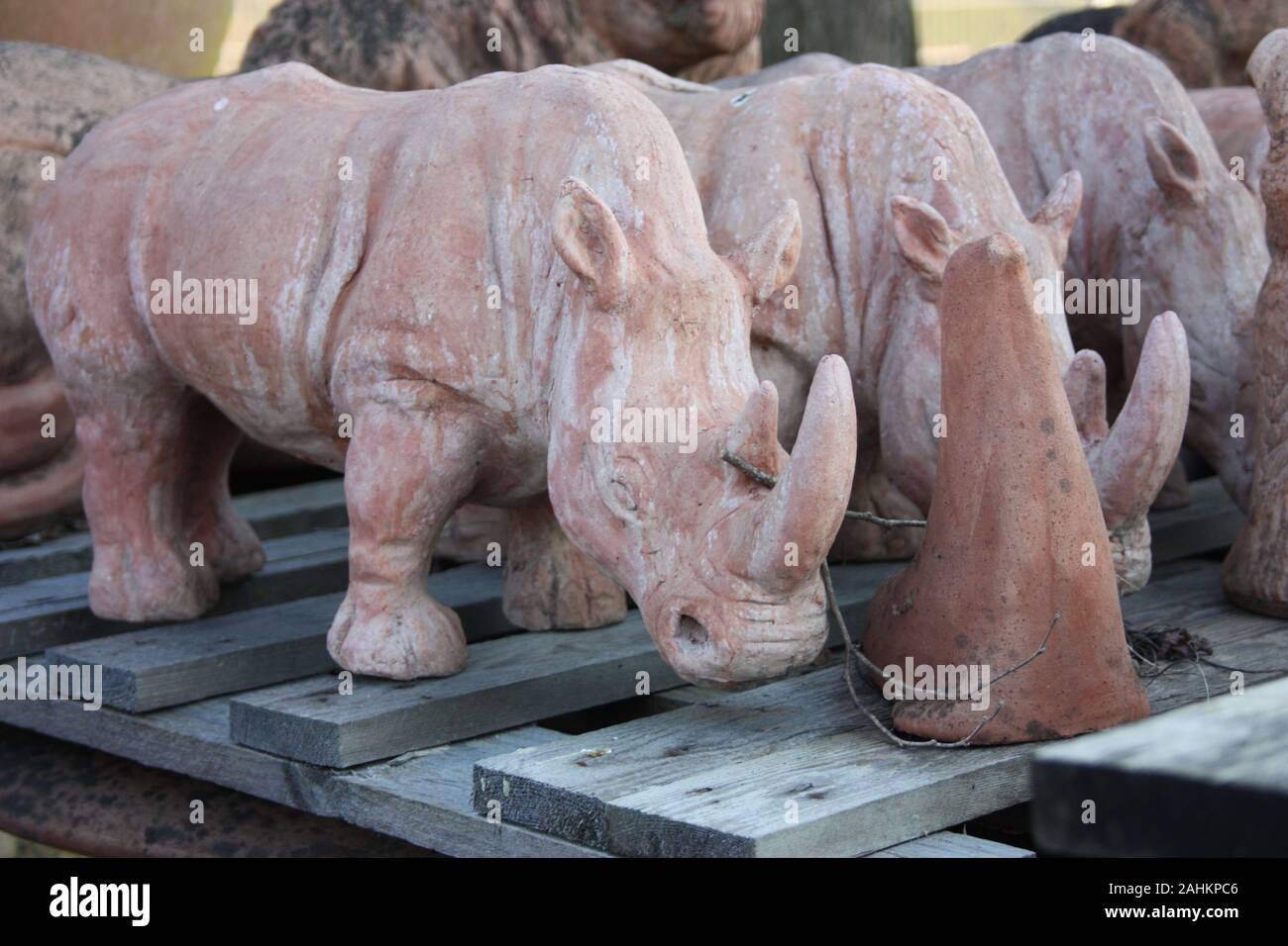 artistic representation in terracotta or ceramic or terracotta of a ...