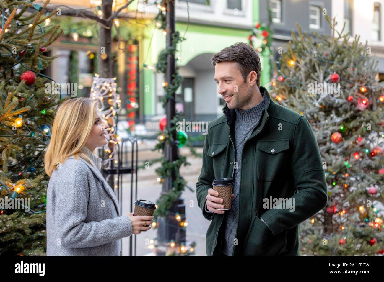 ANGEL FALLS: A NOVEL HOLIDAY, from left: Jen Lilley, Carlo Marks ...