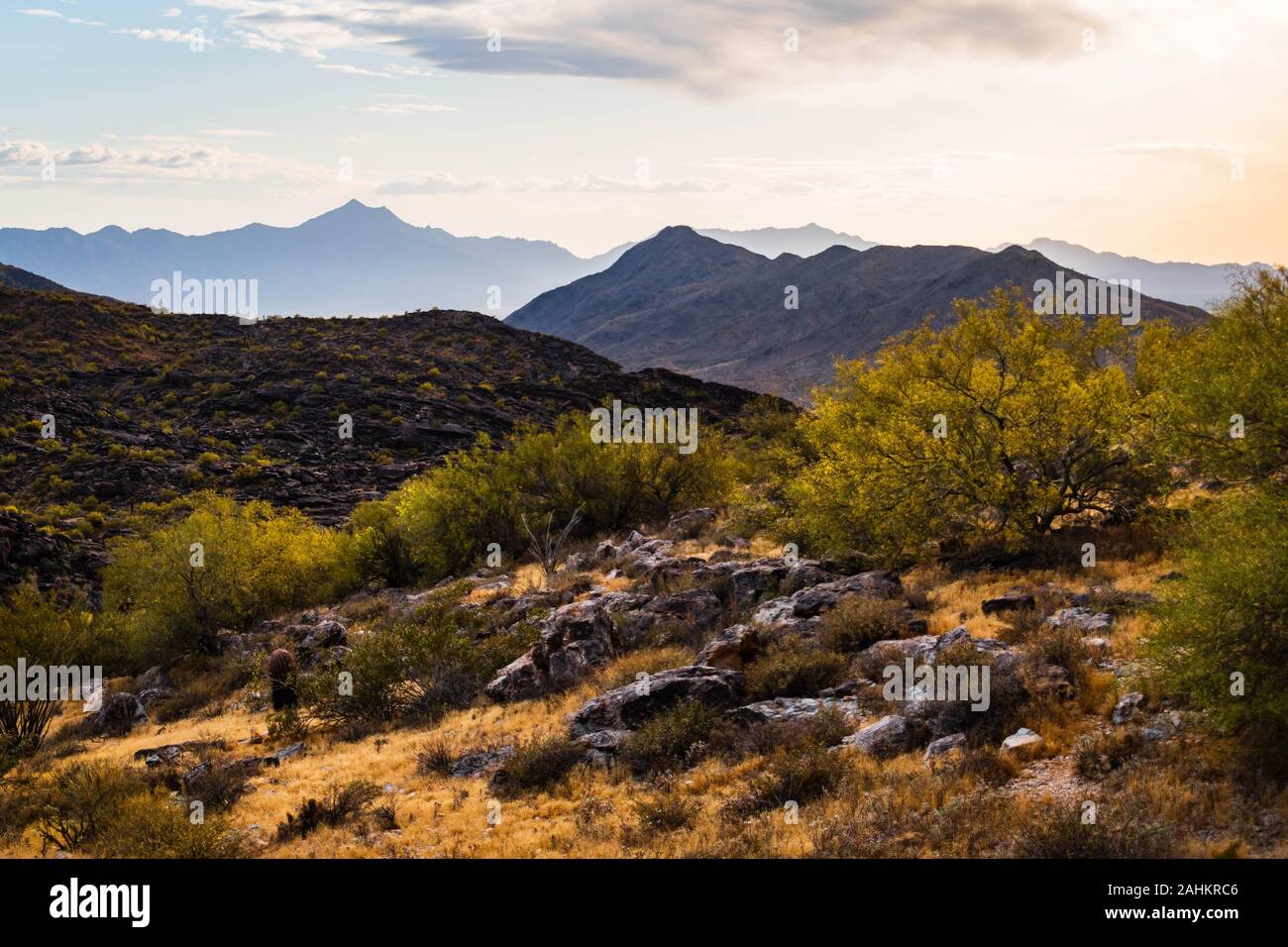 View of the top of the mountain range that is part of South Mountain ...