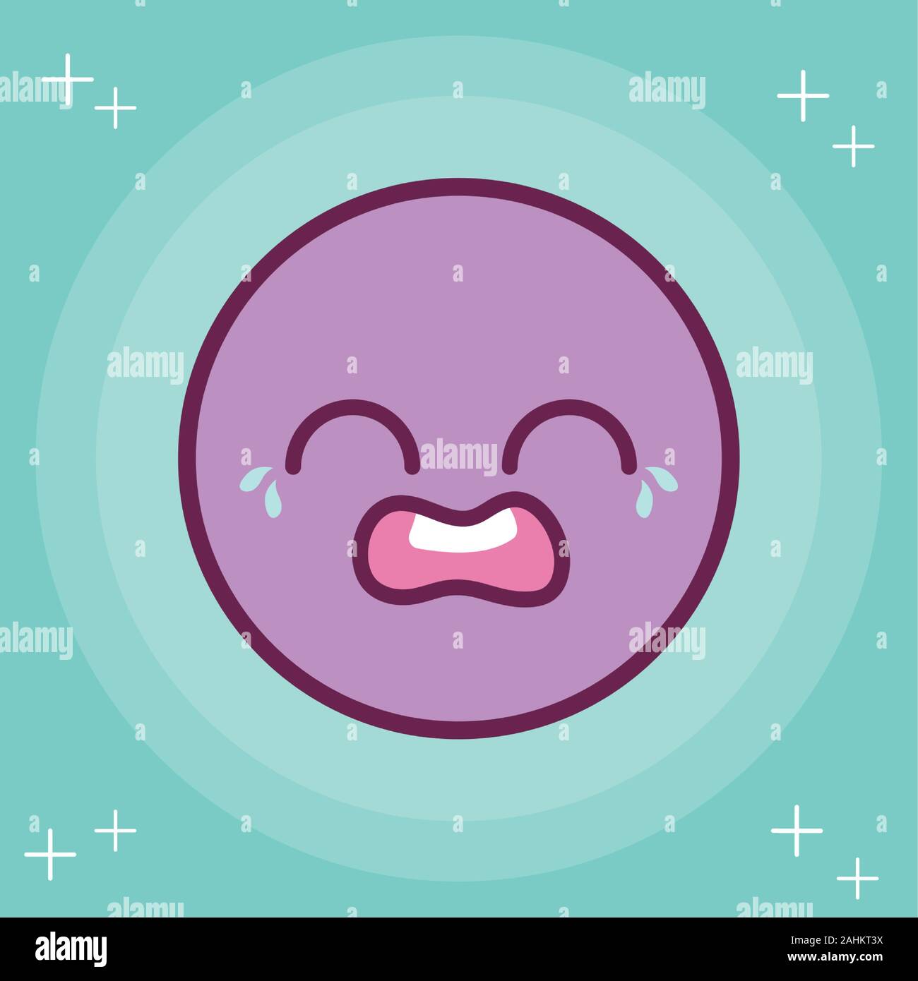 crying circle cartoon design, Kawaii expression cute character funny ...