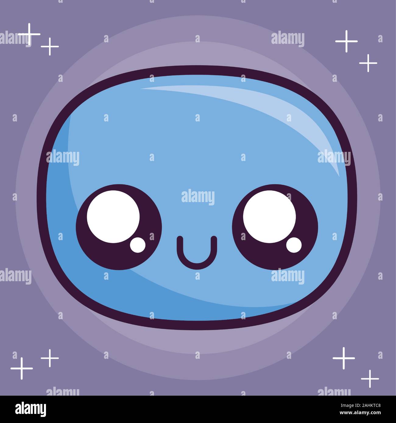 happy oval cartoon design, Kawaii expression cute character funny and ...