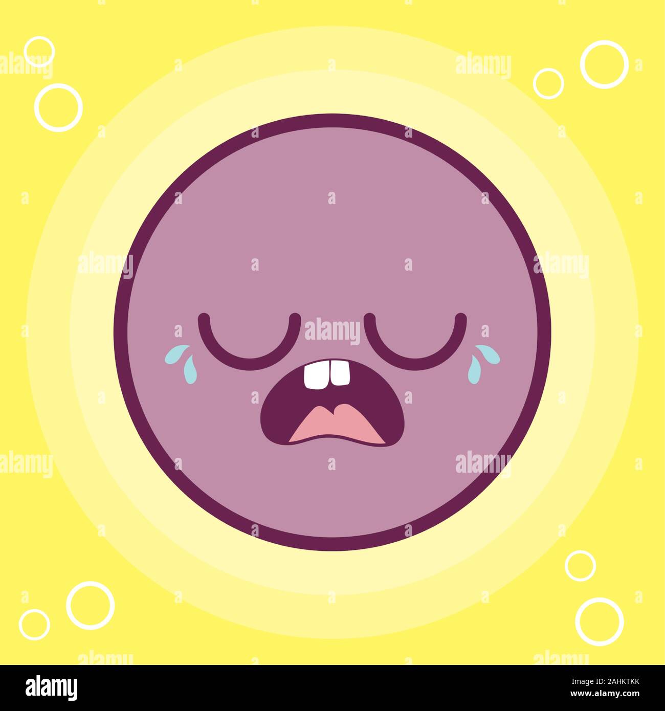 crying circle cartoon design, Kawaii expression cute character funny ...
