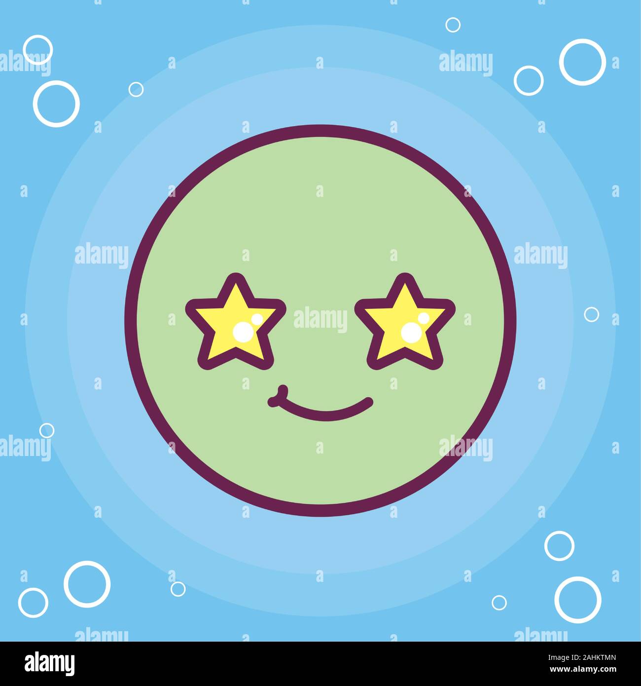 happy circle cartoon design, Kawaii expression cute character funny and ...