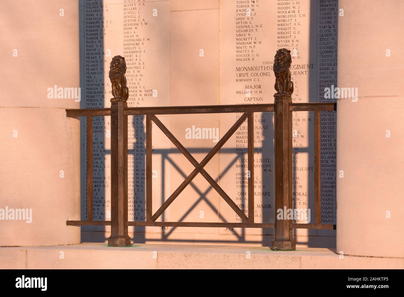 The names of numerous British and Commonwealth soldiers who died during ...