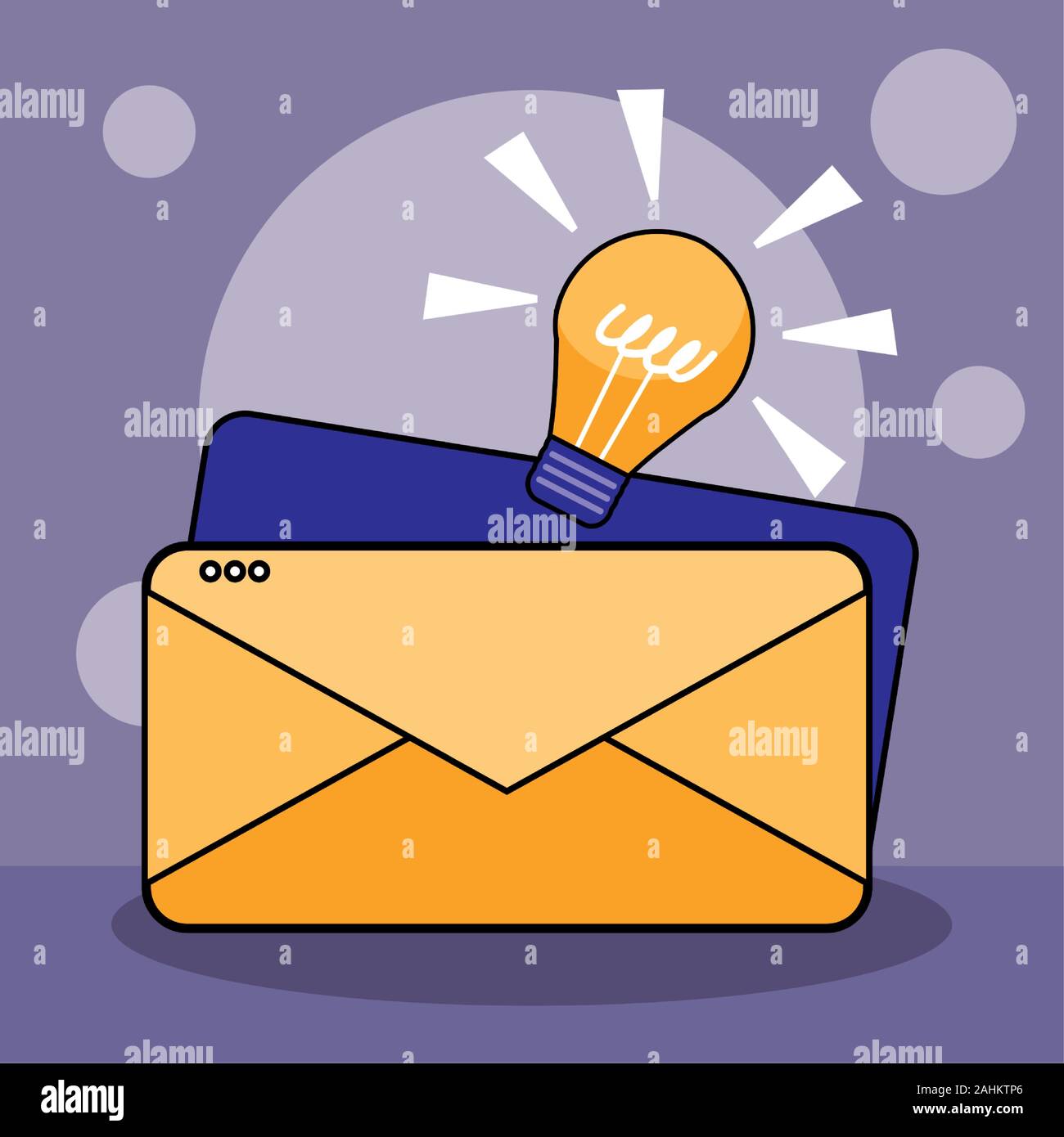 Envelope and light bulb design, Email mail message letter marketing ...