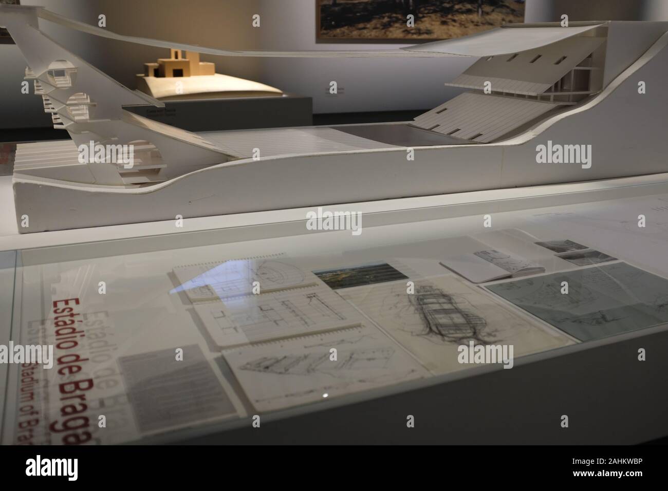 Model of the Municipal Stadium of Braga. Exposition of the works of the ...