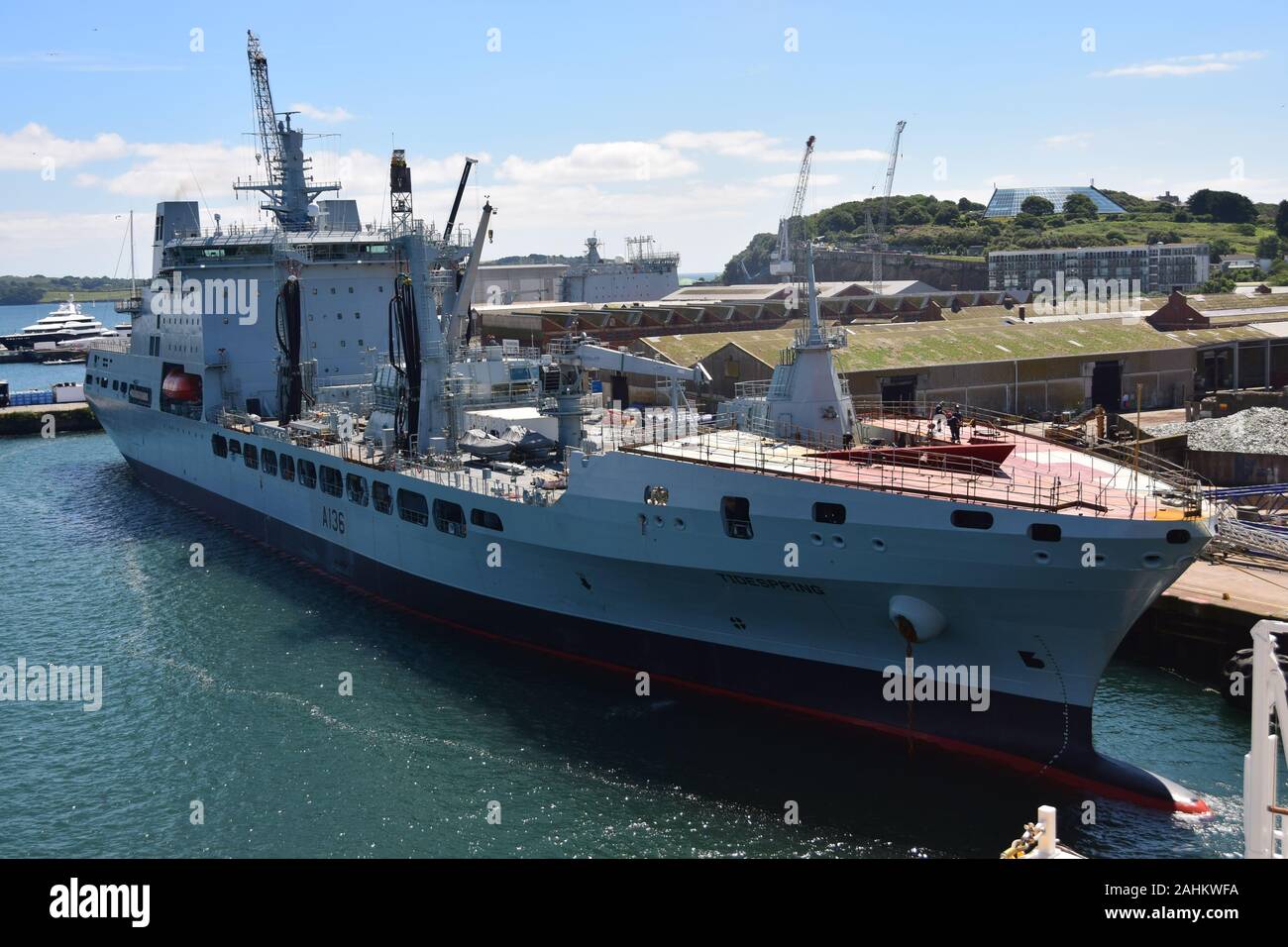 A136 Tidespring RFA vessel under construction and fitting out in ...
