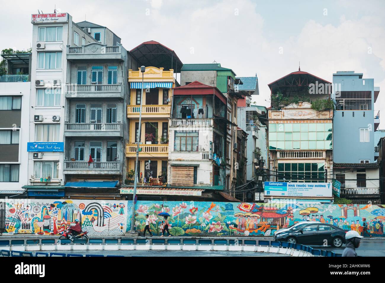 Residential apartment blocks on the outskirts of Hanoi's Old Quarter ...