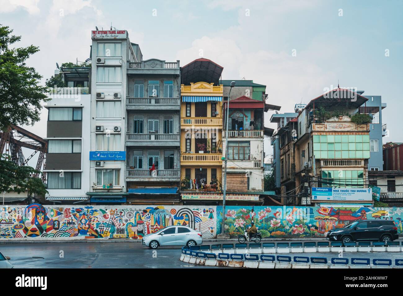 Residential apartment blocks on the outskirts of Hanoi's Old Quarter ...