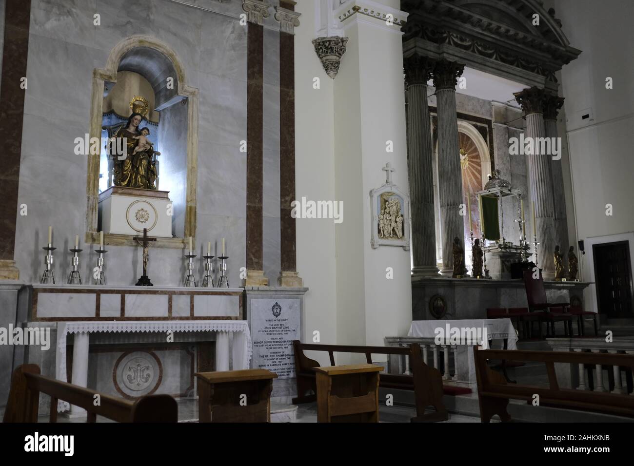 Gibraltar Cathedral of St Mary the Crowned in Main Street Stock Photo ...