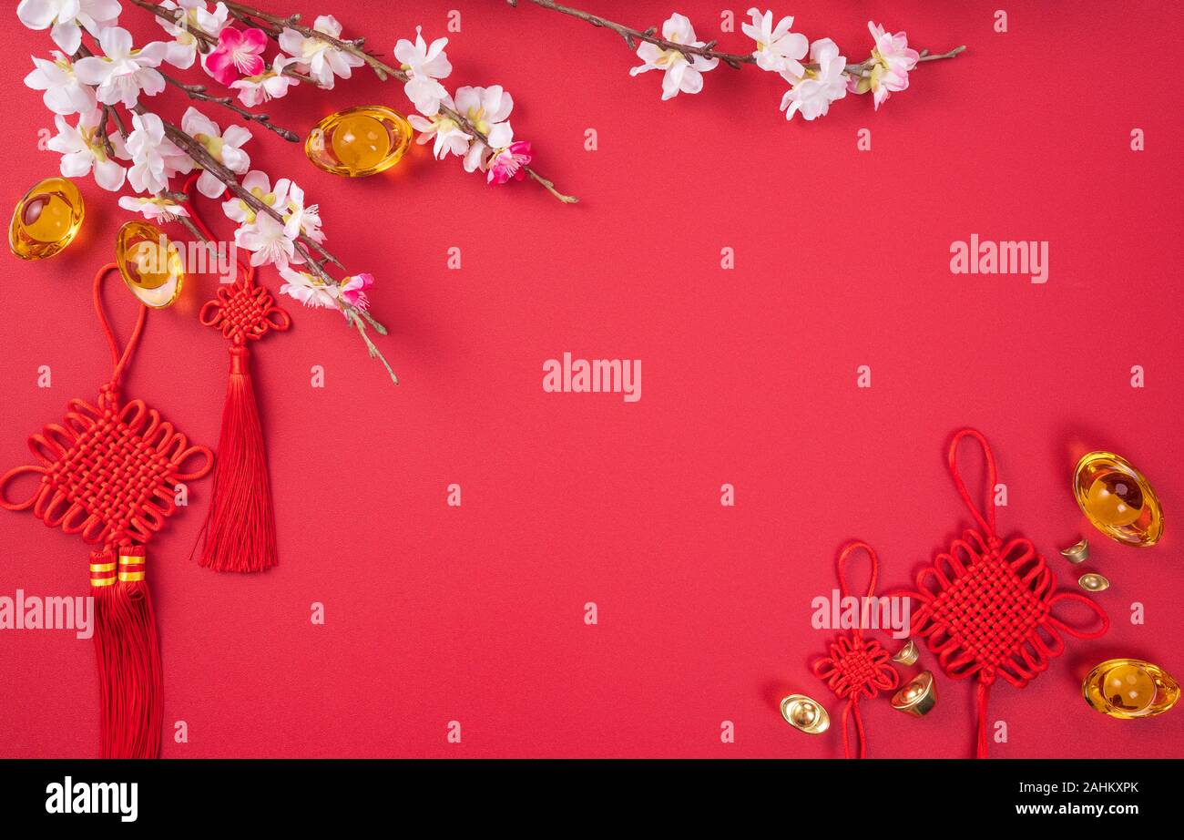 Design concept of Chinese lunar new year - Beautiful Chinese knot with ...