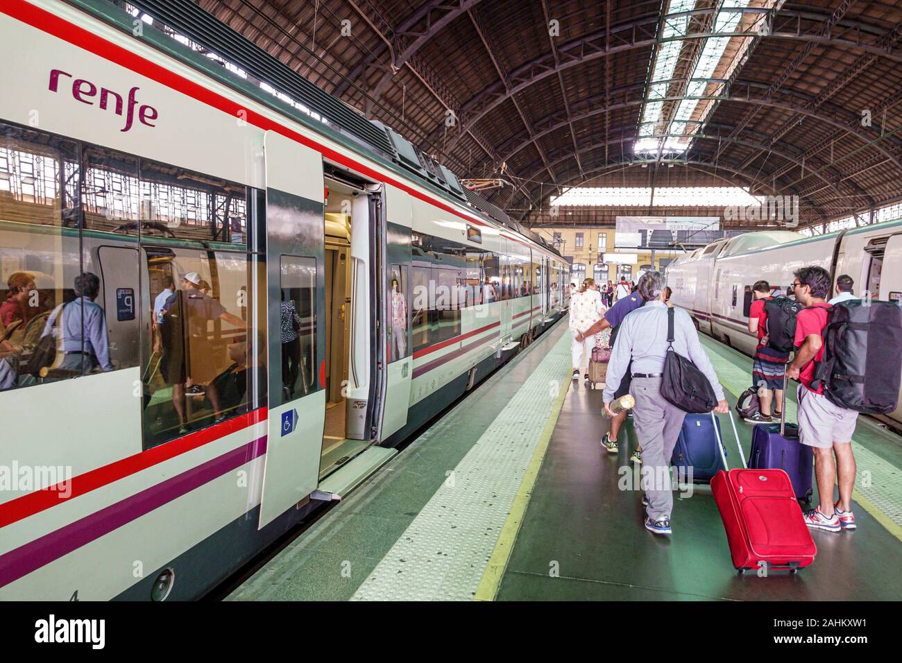 Valencia Spain,Hispanic Latin Latino,Renfe train railway station ...