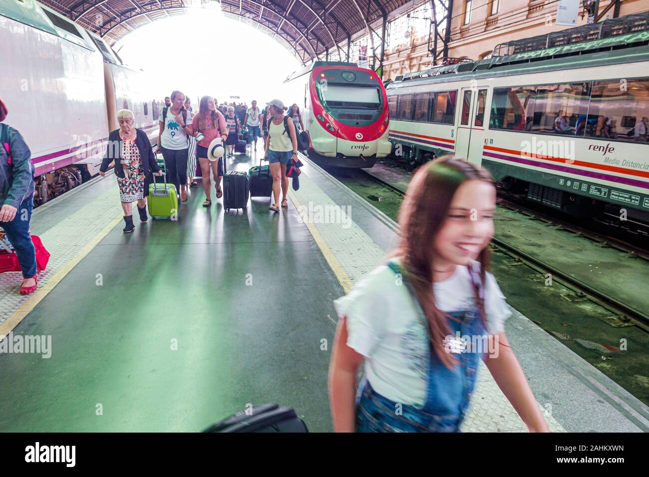 Valencia Spain,Hispanic Latin Latino,Renfe train railway station ...