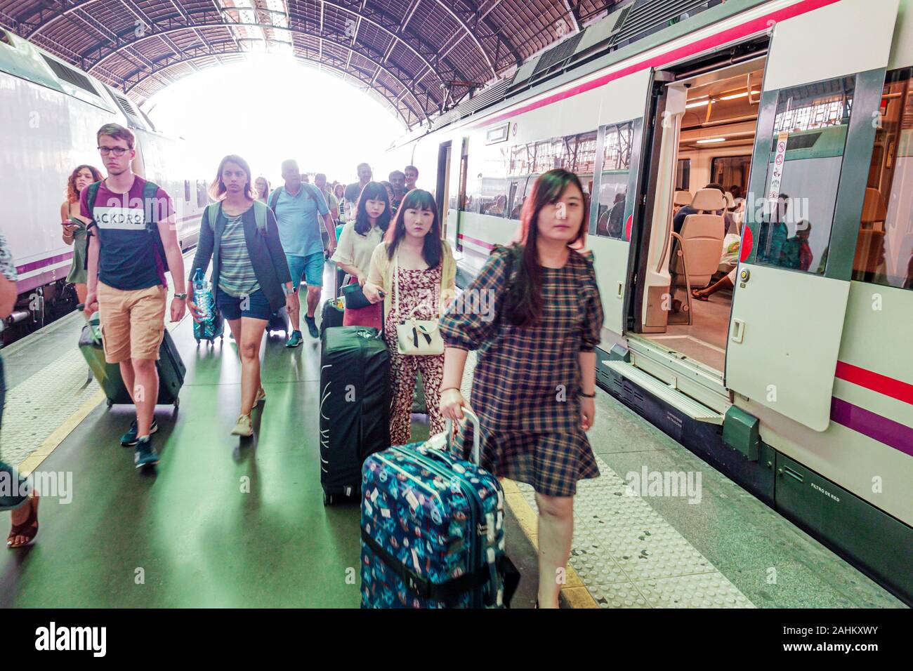 Valencia Spain,Hispanic Latin Latino,Renfe train railway station ...