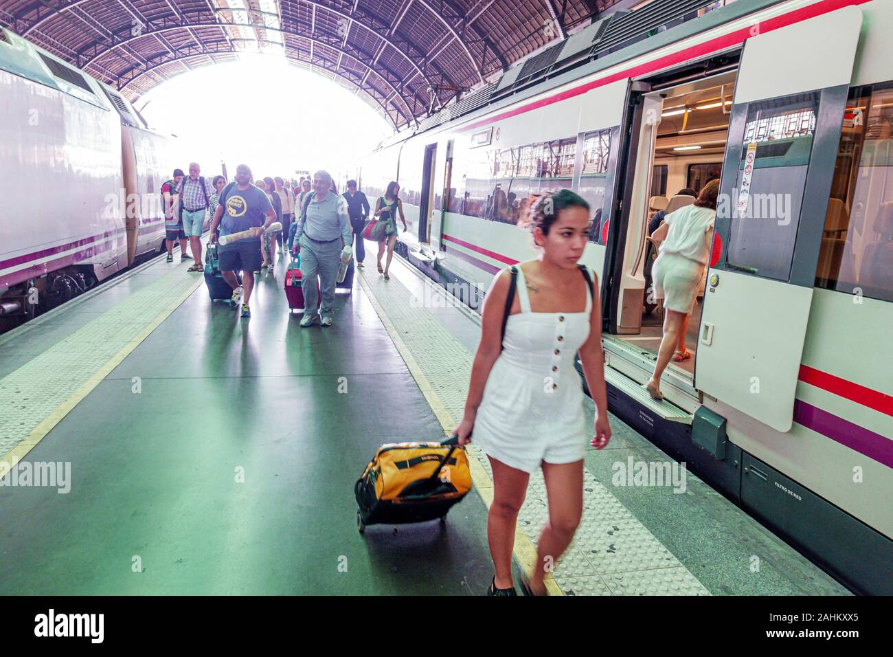 Valencia Spain,Hispanic Latin Latino,Renfe train railway station ...