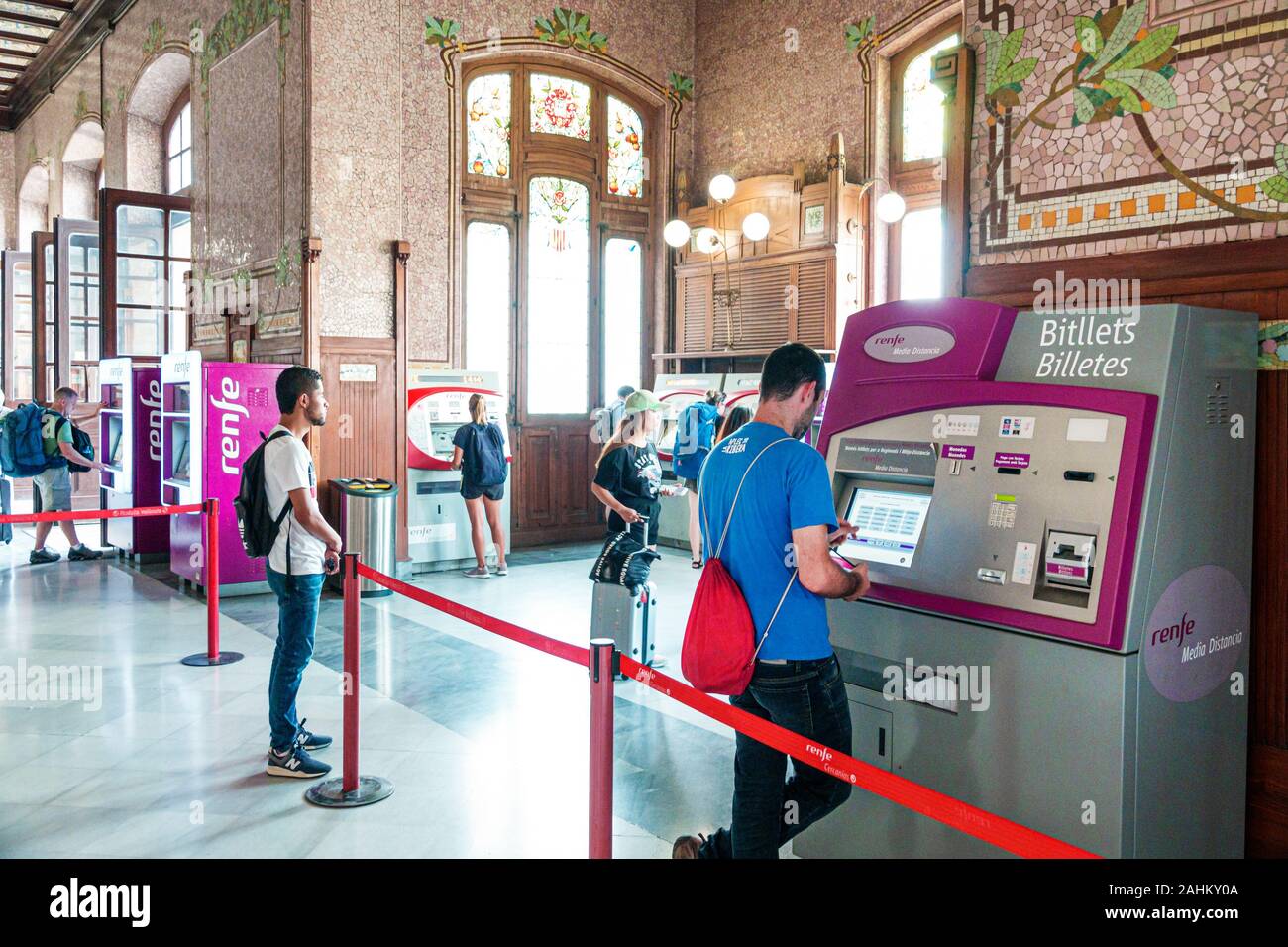 Valencia Spain Hispanic,Estacio del Nord,Renfe train railway station ...